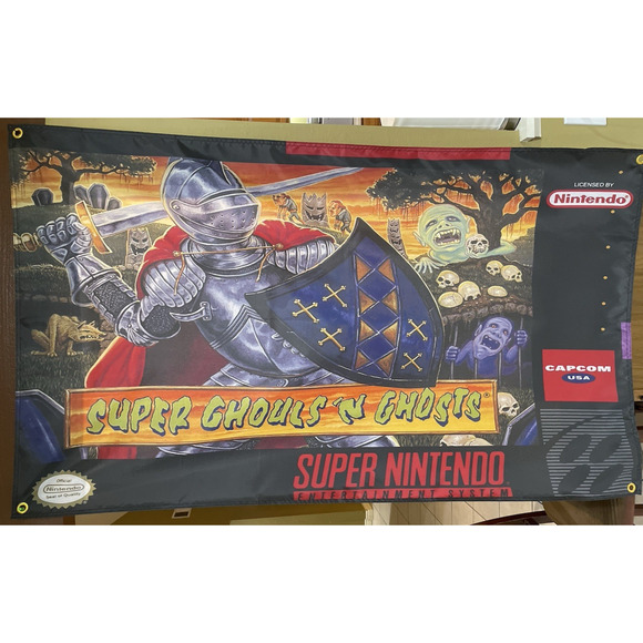 Video Games & Consoles | Super Ghouls N Ghosts 5 Flag Banner Poster ...